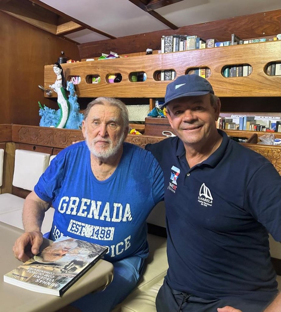 Lars Grael visita o veleiro Fraternidade, do lendário navegador Aleixo ...